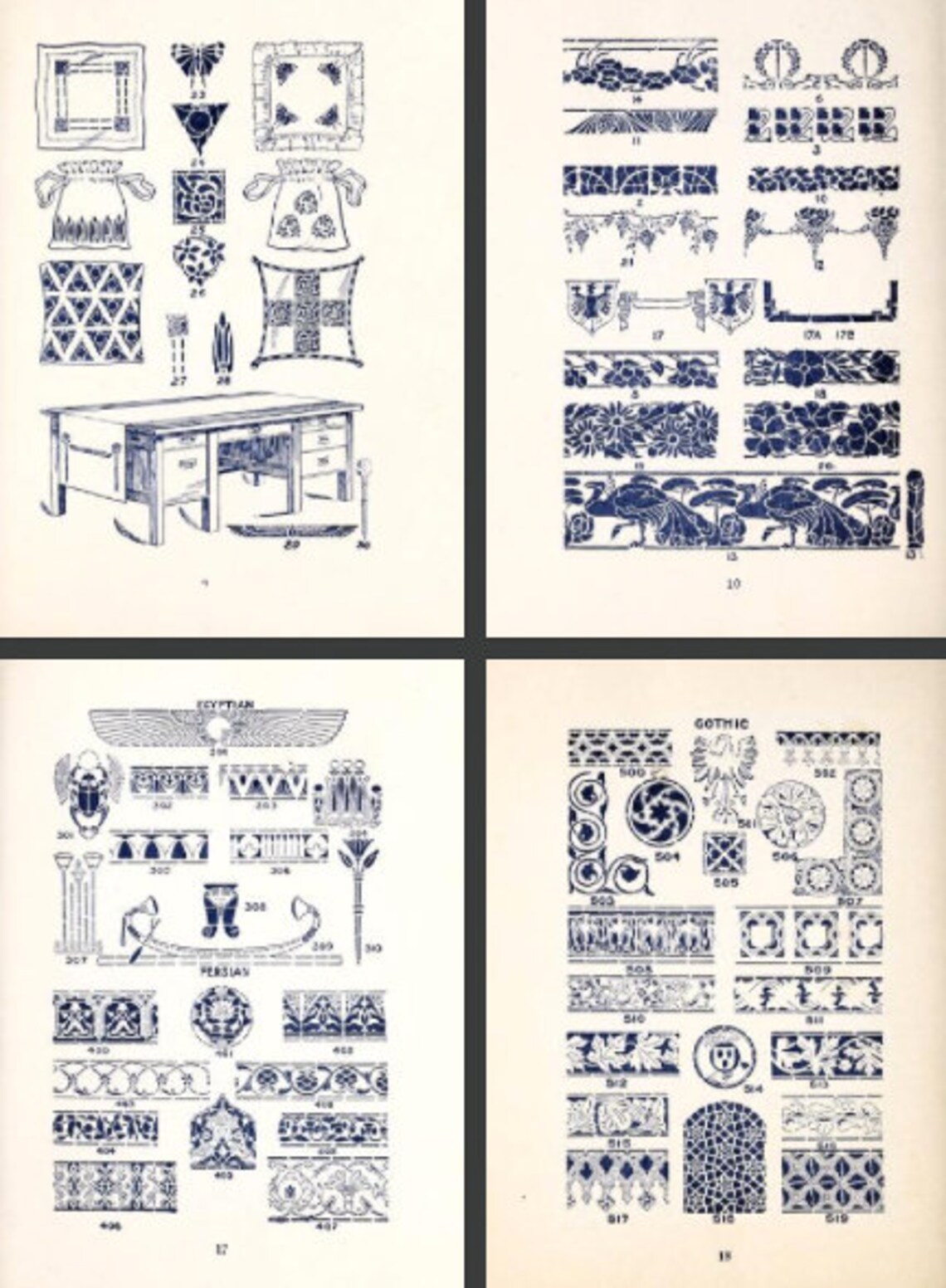 235 STENCIL PATTERNS Rare 1910 Design Catalog for All Crafting | Etsy