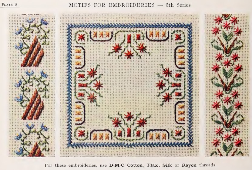28 Pages of French Full Color Hand EMBROIDERY MOTIF PATTERNS | Etsy