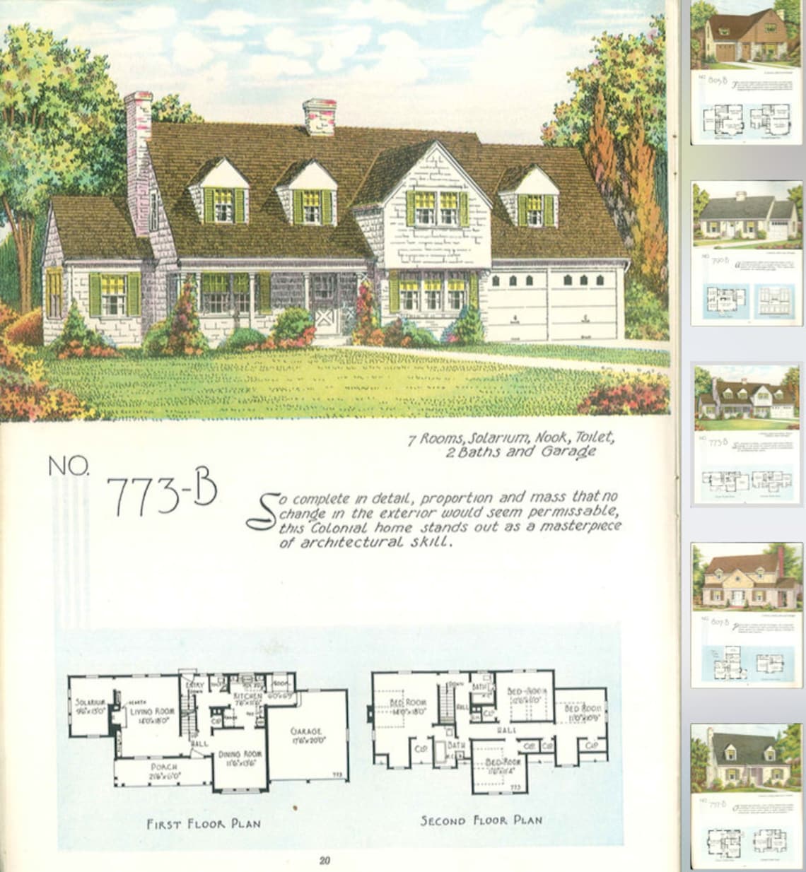 1935 Architectural Colorful Home Designs With 45 American House Designs ...