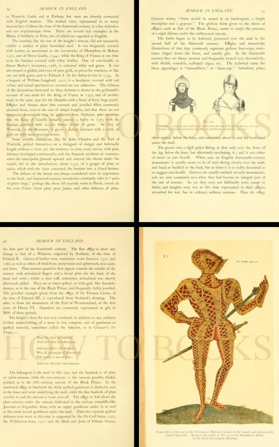 KNIGHTS ARMOUR in ENGLAND Rare Illustrated Reference Book for ...