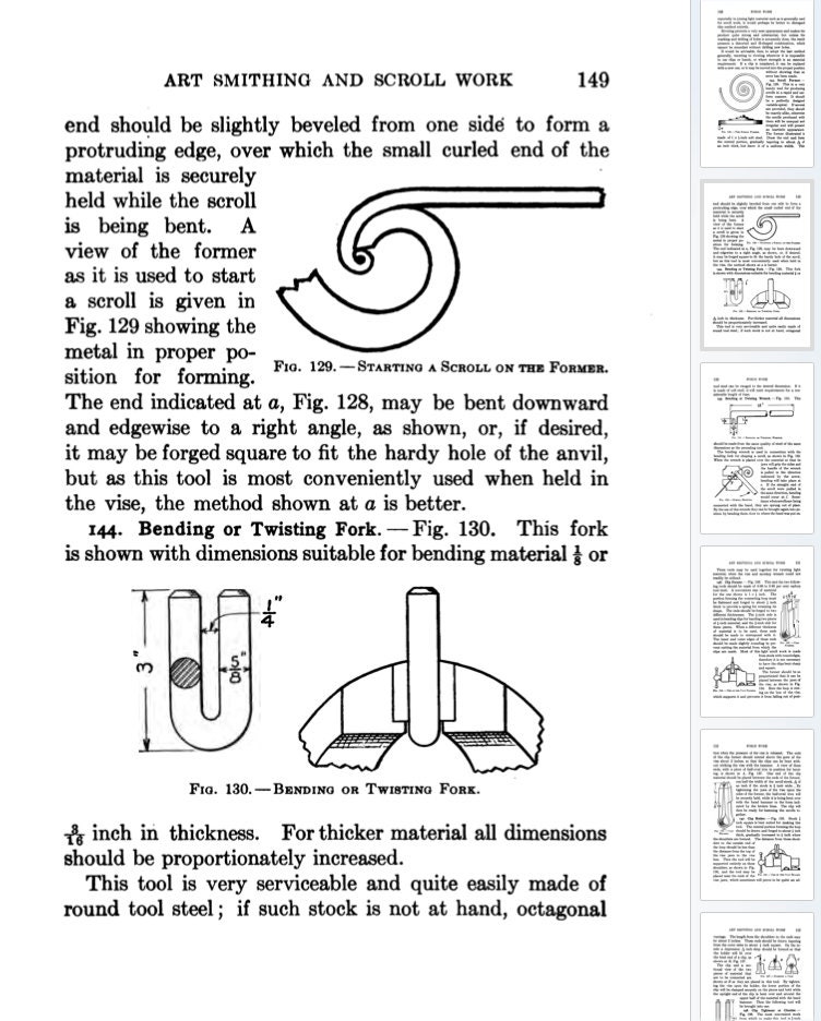 FORGE WORK TUTORIAL Illustrated Textbook Blacksmith | Etsy