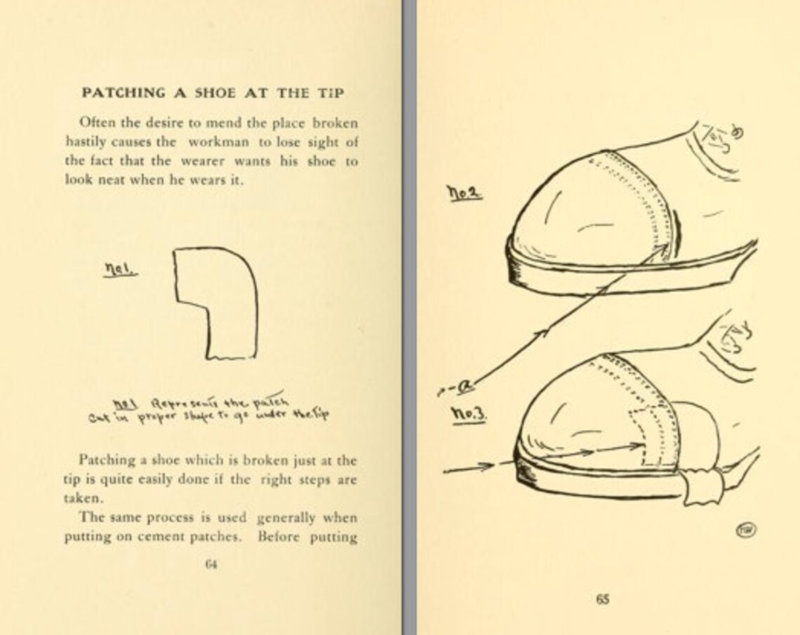 HOW to REPAIR SHOES 22 Illustrated Lessons on How to Do Shoe | Etsy