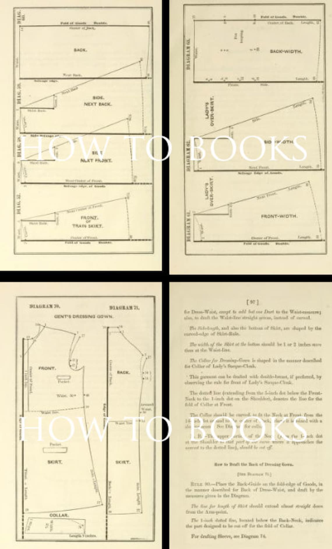 78 Victorian Diagram Sewing Patterns From the Art of DESIGNING - Etsy