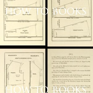 78 Victorian Diagram Sewing Patterns From the Art of DESIGNING DRAFTING ...