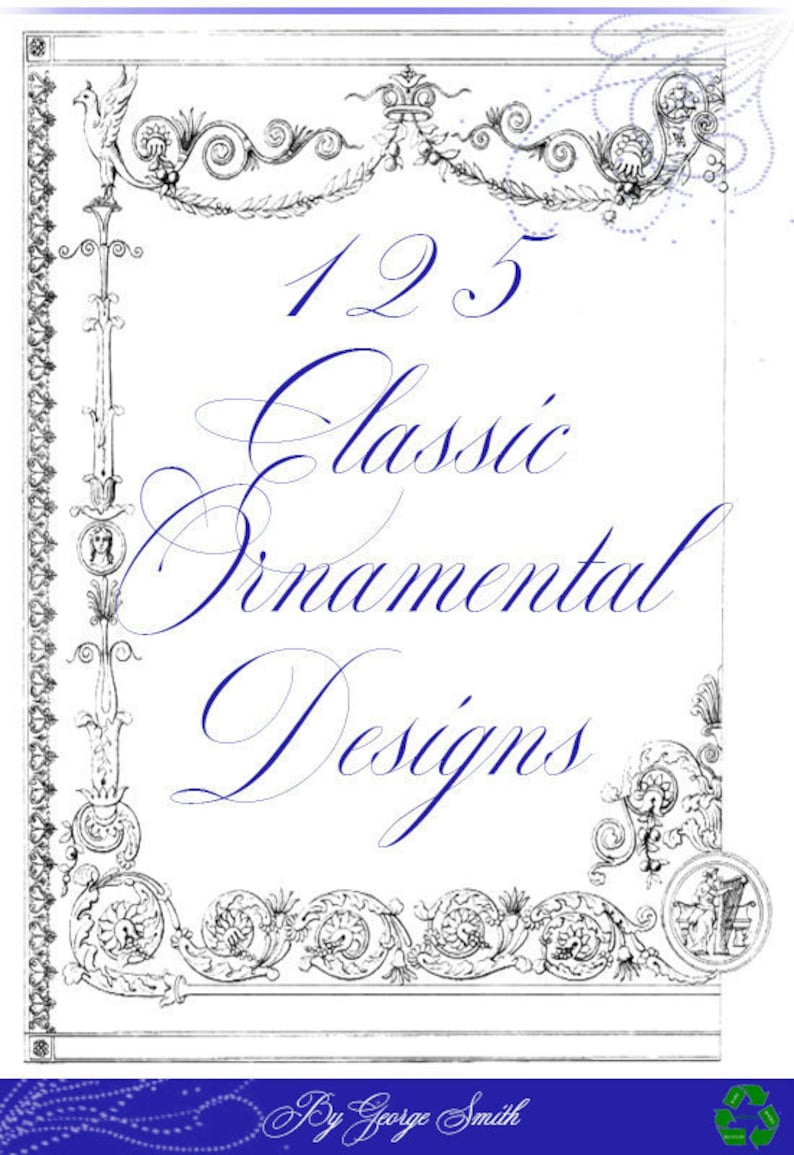 125 CLASSIC ORNAMENTAL DESIGNS Royalty Free Illustrations - Etsy