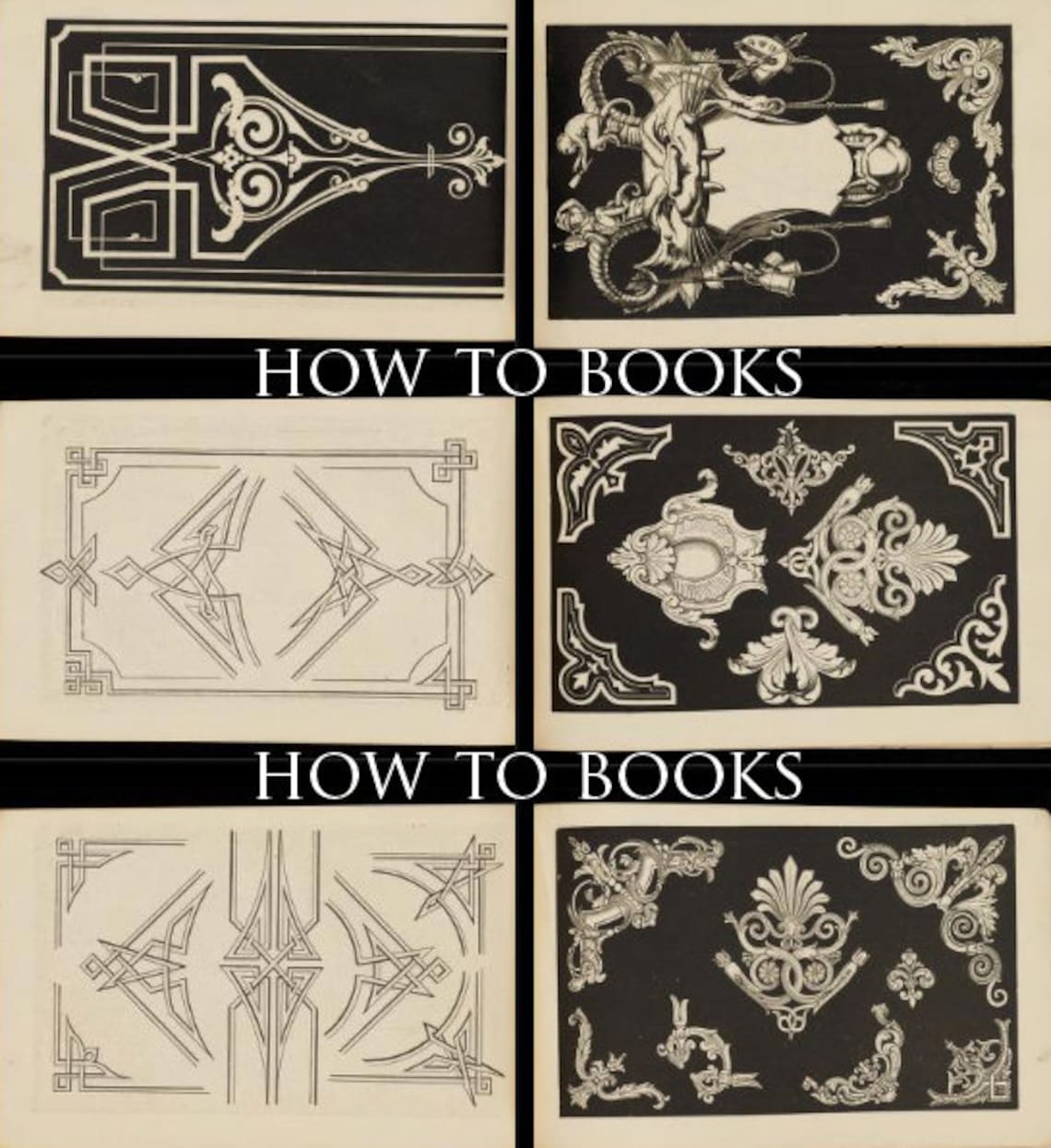 RARE 19thc Scroll Designs and Ornaments Book 200 Royalty Free ...