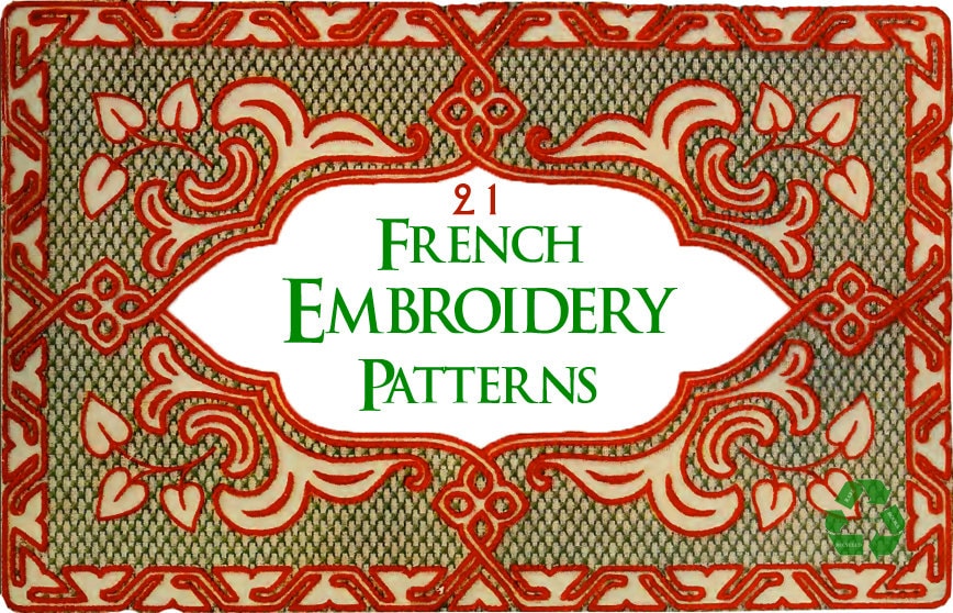 21 France HAND EMBROIDERY PATTERNS Old Illustrated French Book | Etsy