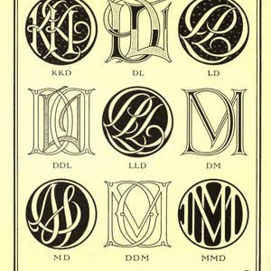 1200 MONOGRAMS & CIPHERS 152 Pages Printable Pattern Book for ...