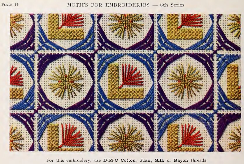 28 Pages of French Full Color Hand EMBROIDERY MOTIF PATTERNS | Etsy