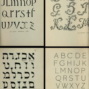 150 ALPHABETS Old and New Rare Illustrated Reference Book for Crafts ...