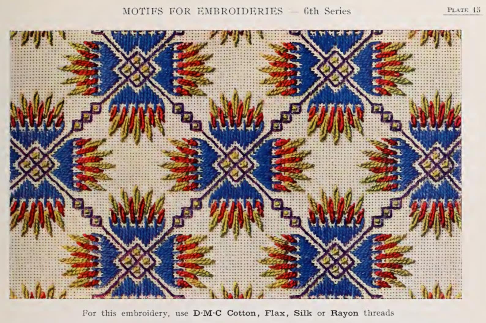 28 Pages of French Full Color Hand EMBROIDERY MOTIF PATTERNS | Etsy