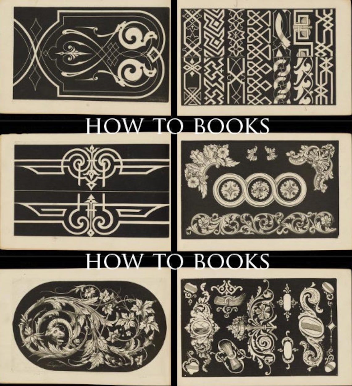 RARE 19thc Scroll Designs and Ornaments Book 200 Royalty Free ...