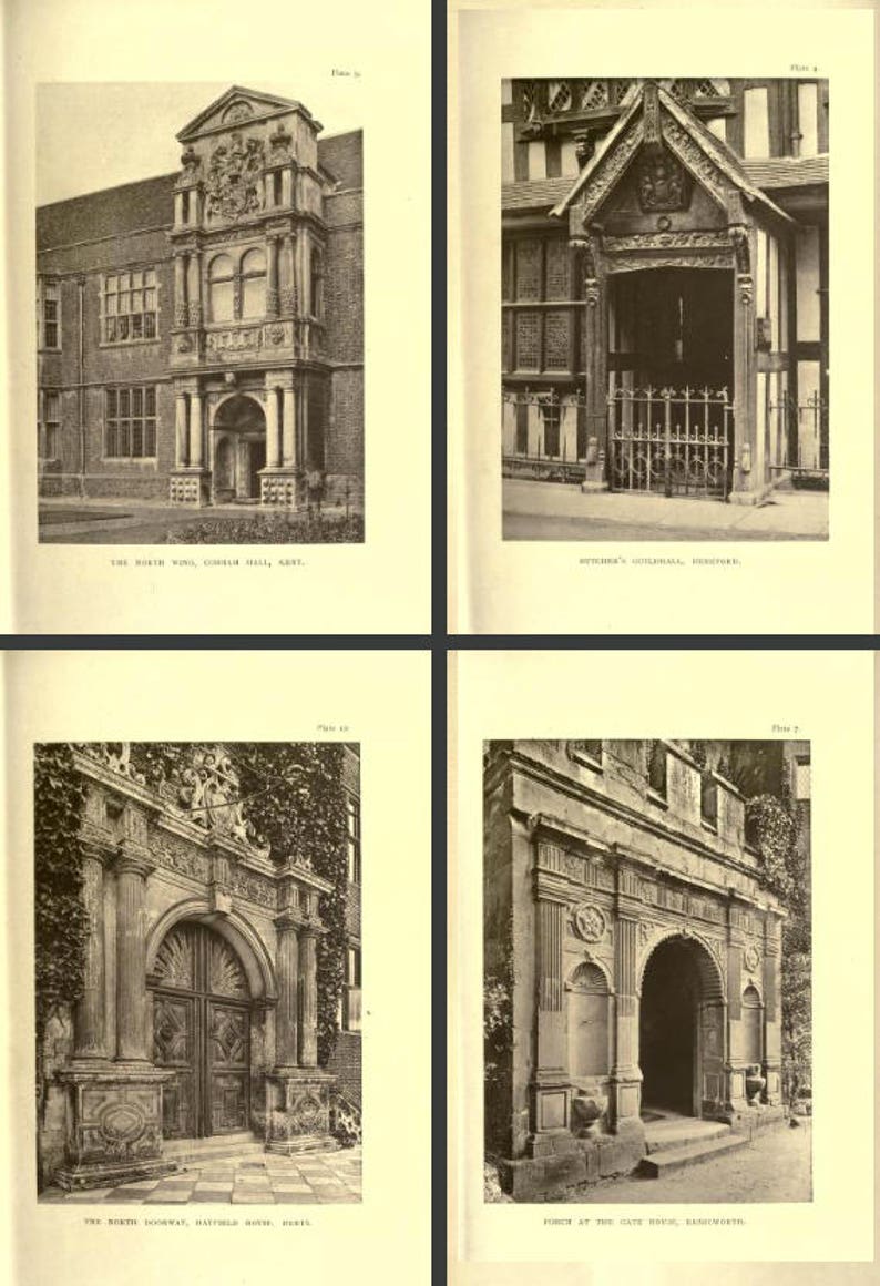 OLD ENGLISH DOORWAYS Tudor to Victorian Rare Illustrated Book - Etsy