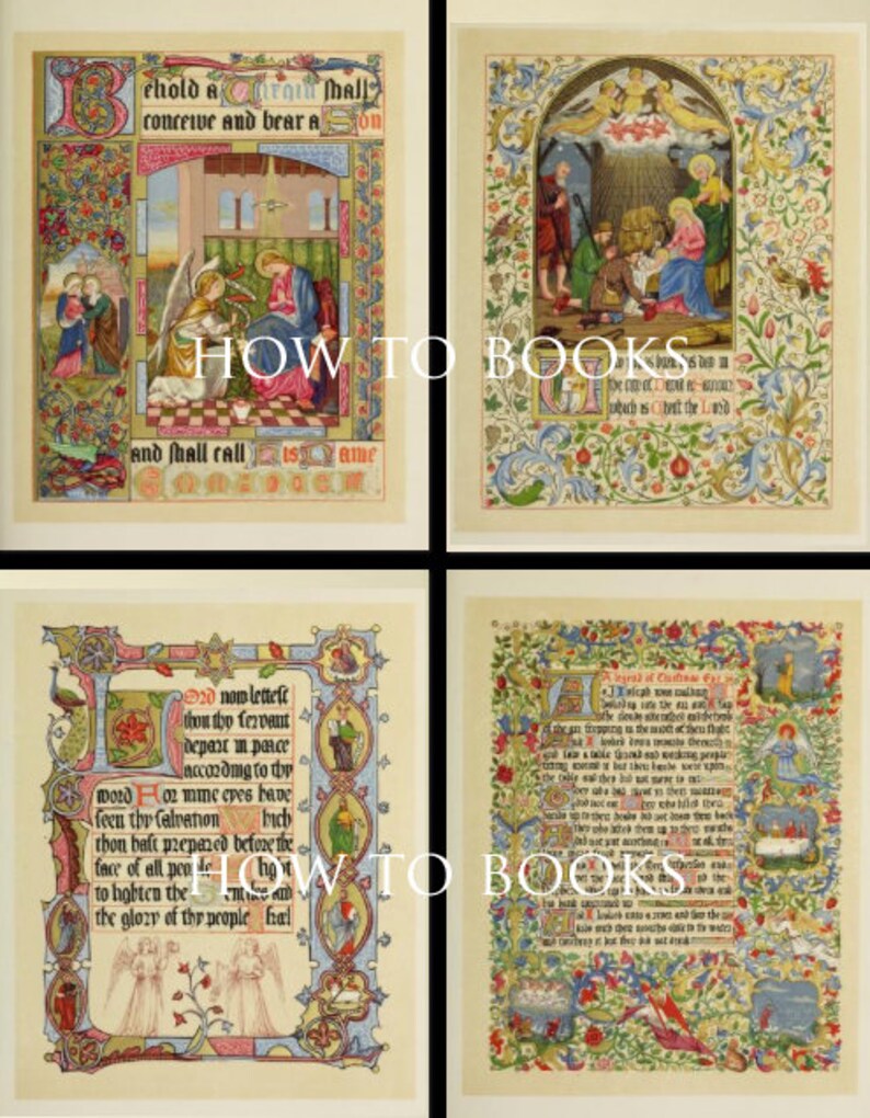ILLUMINATED Manuscript of A CHRISTMAS CAROL 14th and 15th | Etsy
