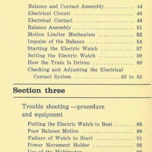 HAMILTON ELECTRIC WATCH Movement Service Manual 58 Pages Step by Step ...