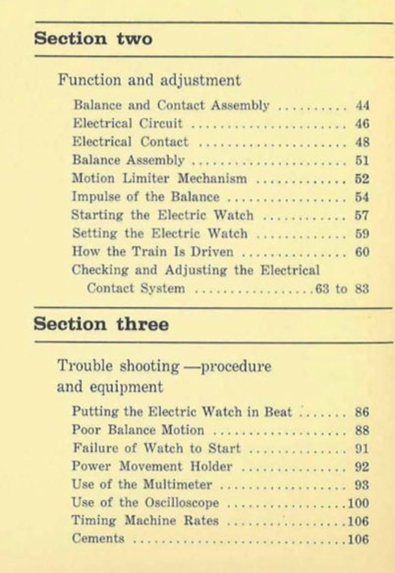HAMILTON ELECTRIC WATCH Movement Service Manual 58 Pages Step by Step ...