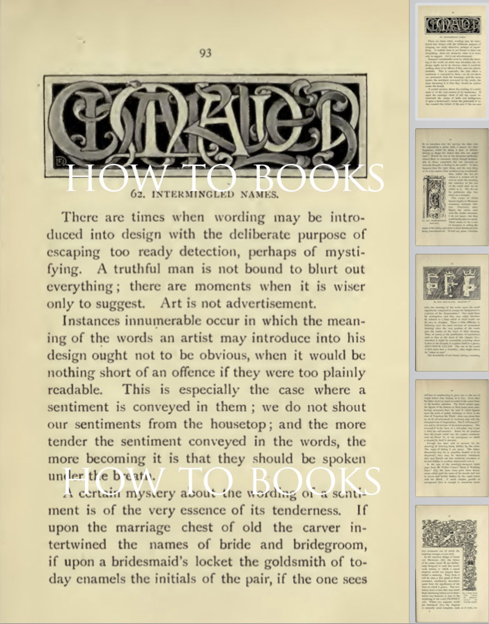 The DECORATIVE Use of ORNAMENTAL LETTERING Rare Illustrated Book for ...