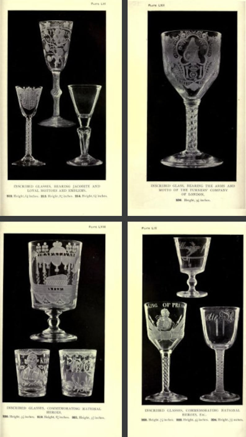 ENGLISH TABLE GLASS a Rare Illustrated Reference Book for - Etsy