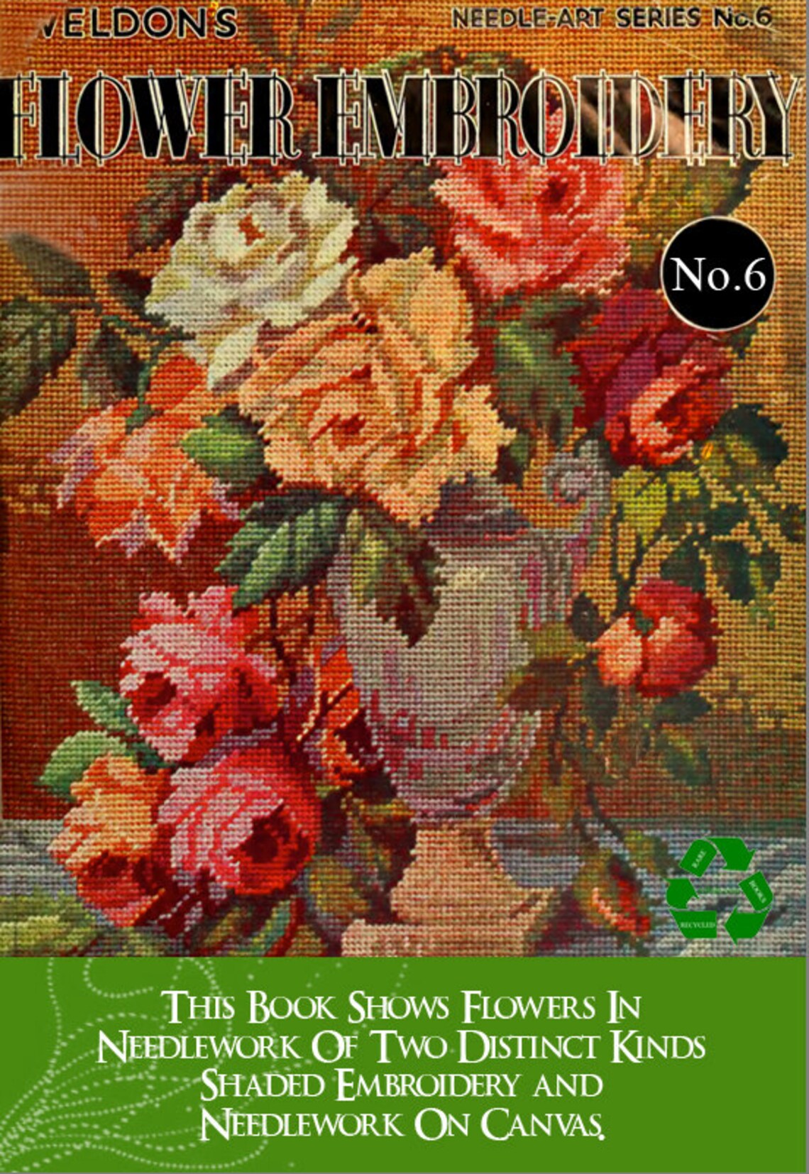 Weldons No 6 NEEDLEWORK FLOWER EMBROIDERY 33 Pages Printable | Etsy