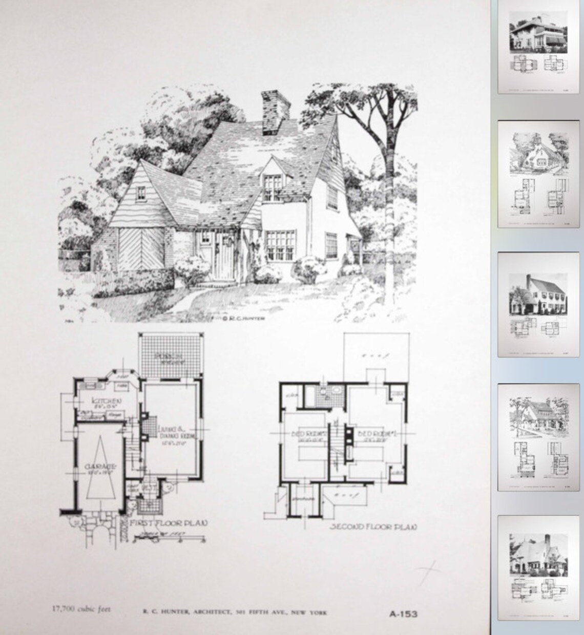 1930s Small House Designs A Unique Collection of 50 - Etsy