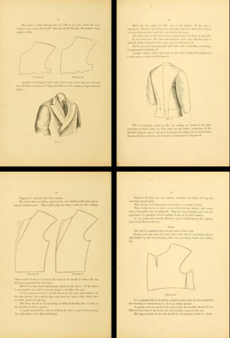 Illustrated Practical Hints on GARMENT CUTTING Drafting - Etsy