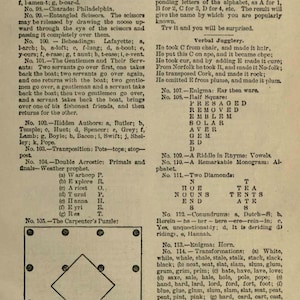 BIG Book of 794 PUZZLES Rare Old 1890 ILLUSTRATED Children's Book 125 ...