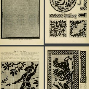 The Filet CROCHET PATTERN Book 119 Design Templates +17 PATTERNS With ...