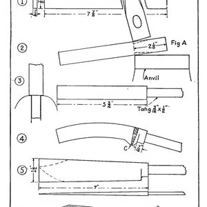44 FORGE WORK PROJECTS Illustrated Textbook Blacksmith Metalworking ...