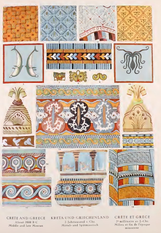History of DECORATIVE MOTIFS 2000 Full Color Illustrations 163 | Etsy