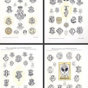 New Collection of 5 X RARE Victorian Monograms and Alphabet Books for ...