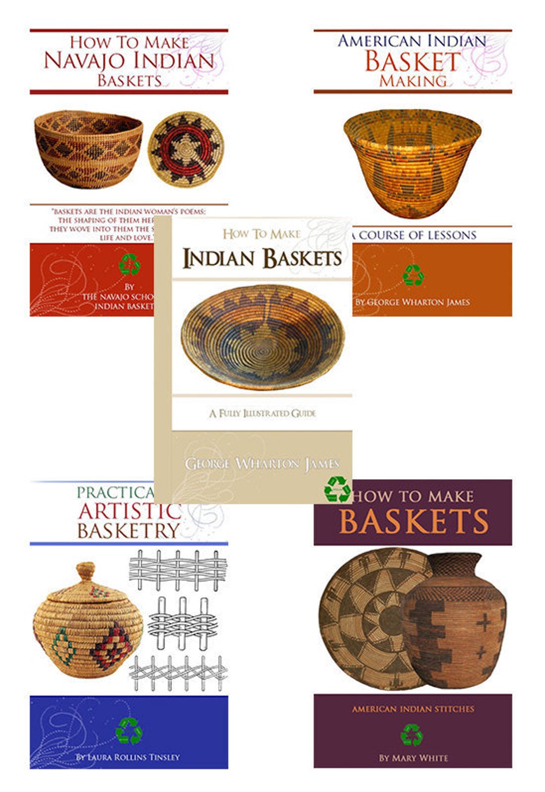 New Collection of 5 X RARE AMERICAN INDIAN Basket Weaving Tutorial ...