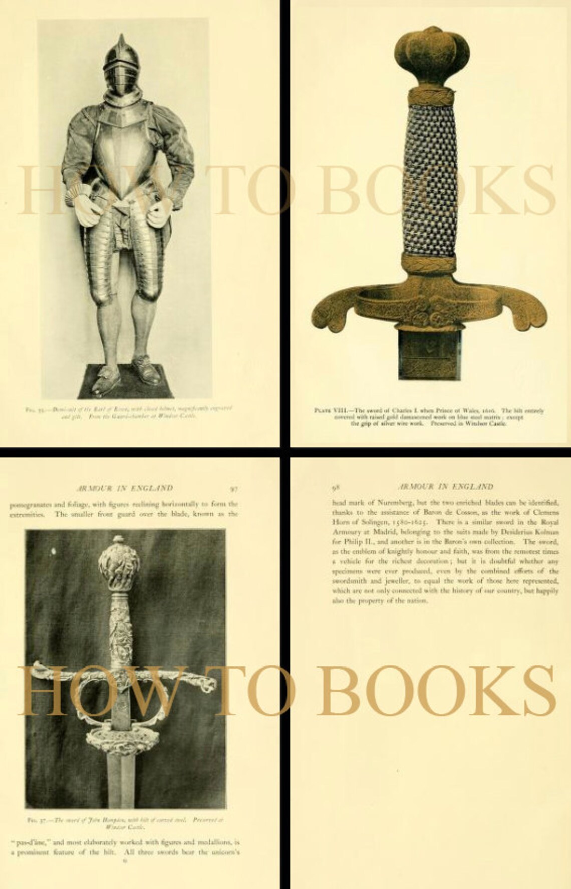 KNIGHTS ARMOUR in ENGLAND Rare Illustrated Reference Book for ...