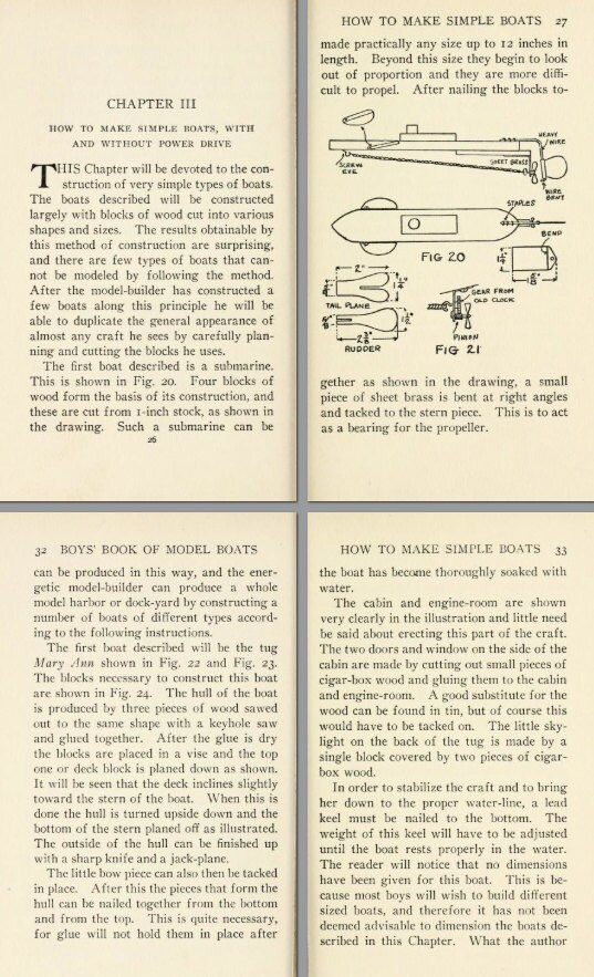 How to BUILD MODEL BOATS Rare Old Tutorial Book 224 Pages Read - Etsy