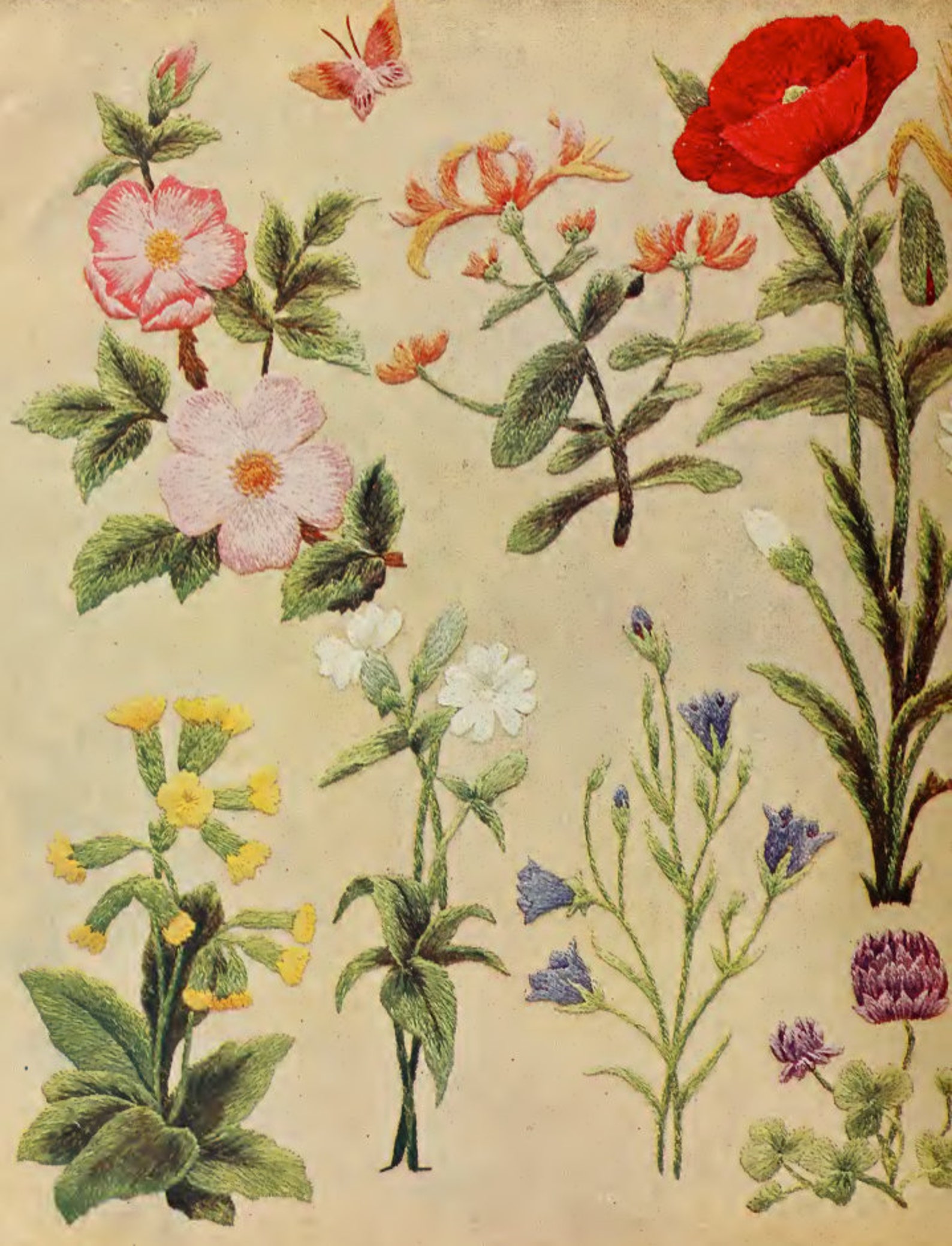 Weldons No 6 NEEDLEWORK FLOWER EMBROIDERY 33 Pages Printable | Etsy