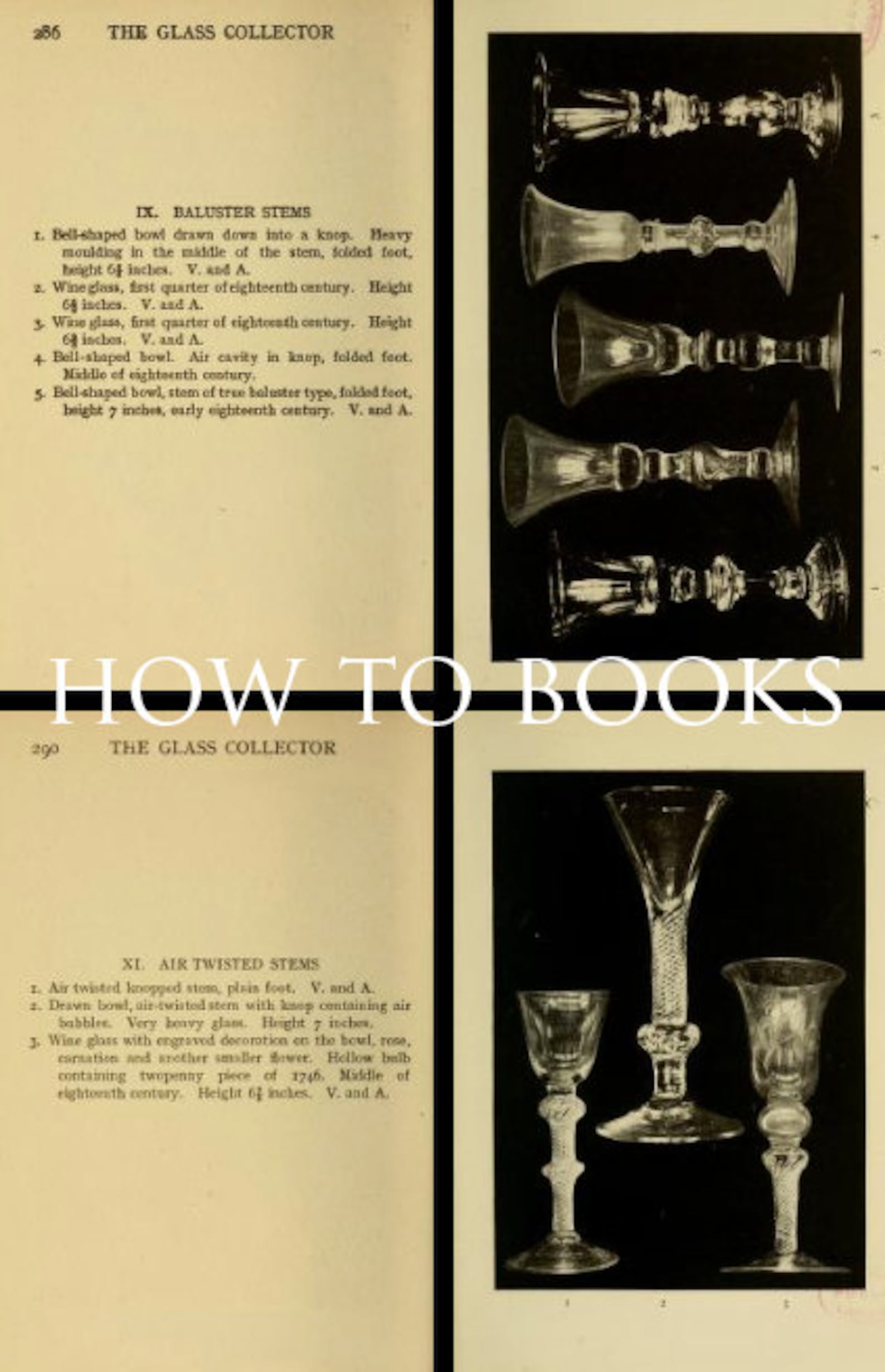 ANTIQUE GLASS COLLECTING Rare Illustrated Reference Book on Early ...