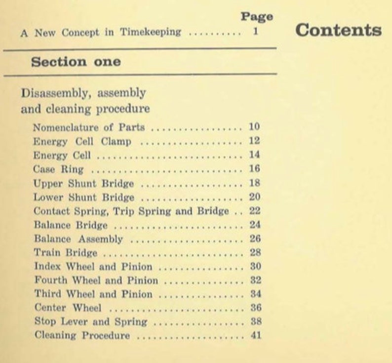 HAMILTON ELECTRIC WATCH Movement Service Manual 58 Pages Step by Step ...