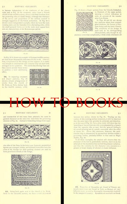 A Textbook on ORNAMENTAL DESIGN Rare Book on Geometrical Freehand ...