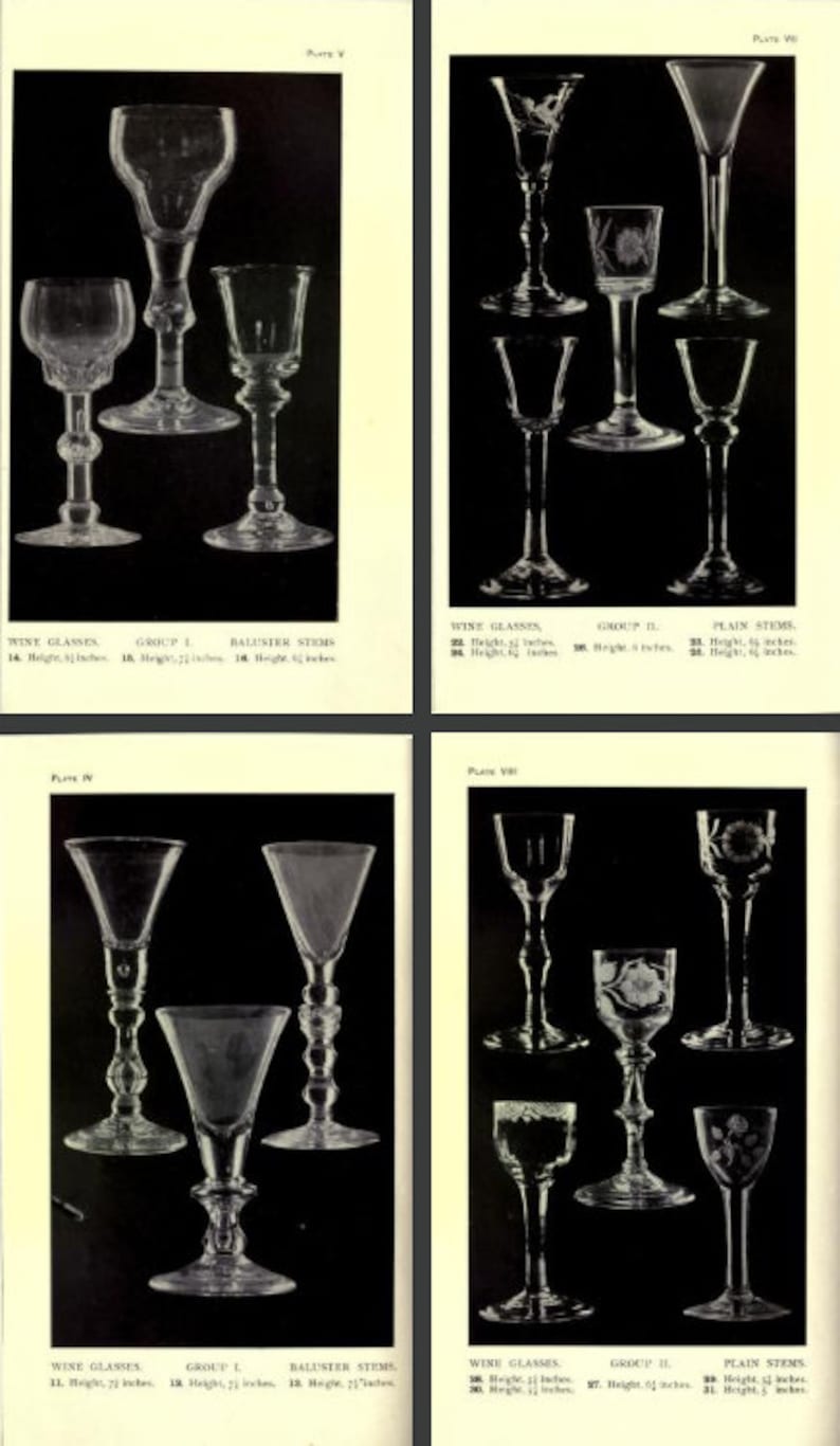 ENGLISH TABLE GLASS a Rare Illustrated Reference Book for - Etsy