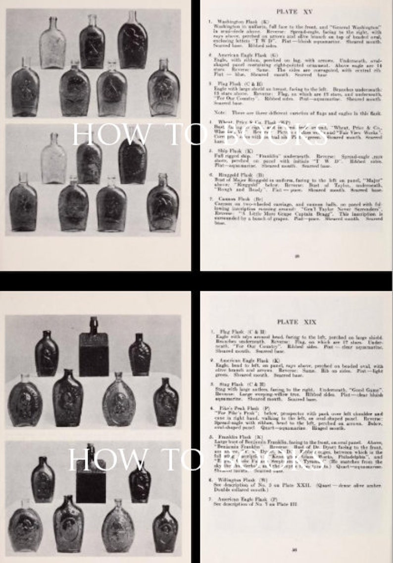 Early AMERICAN BOTTLES and FLASKS a Rare Illustrated Historical Check ...