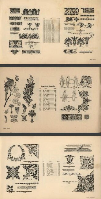 850 DESIGNS for STENCILS Rare 1925 Design Catalog for Your Crafting ...