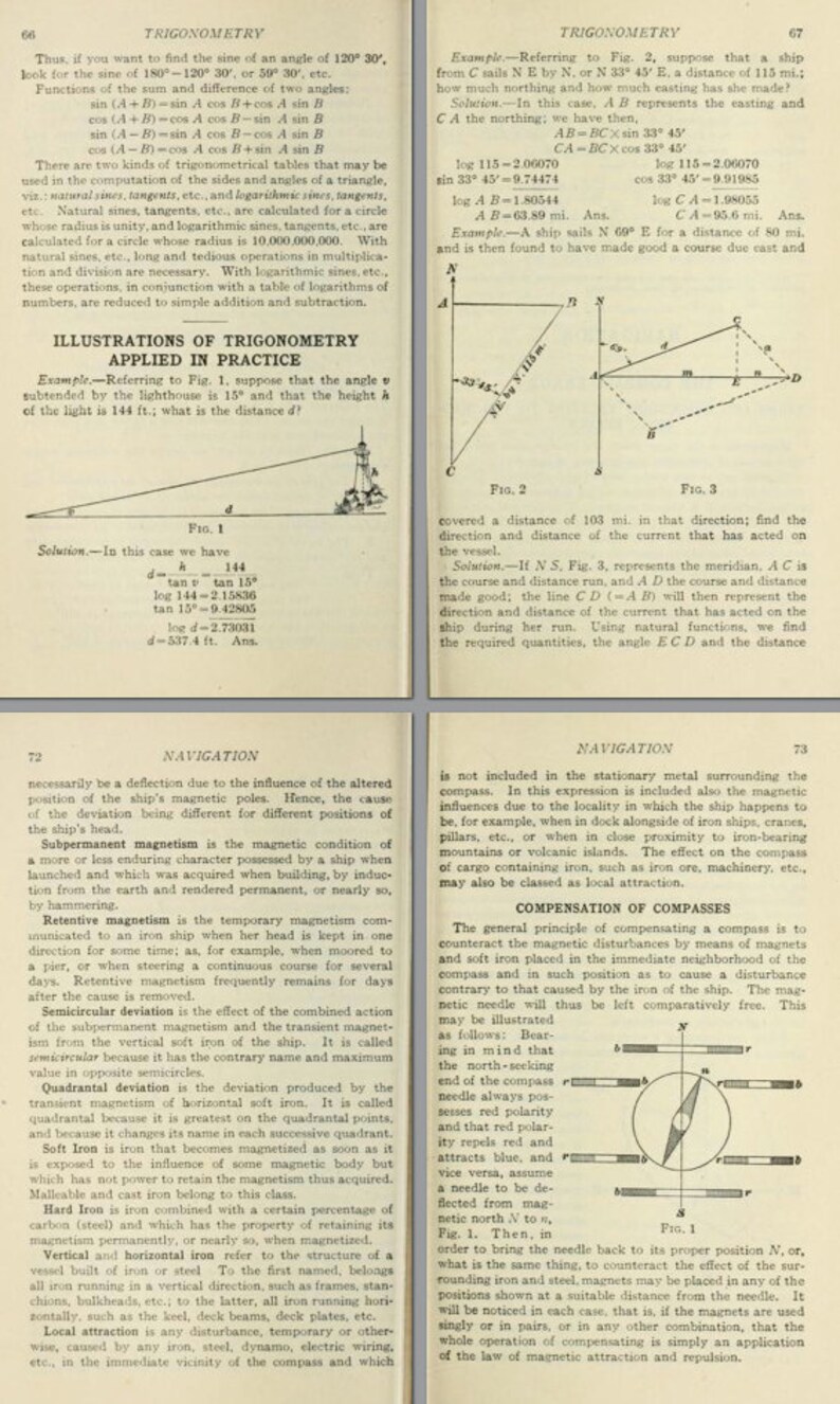 The Old MARINERS HANDBOOK for Navigators Yachtsmen Seamen a RARE ...