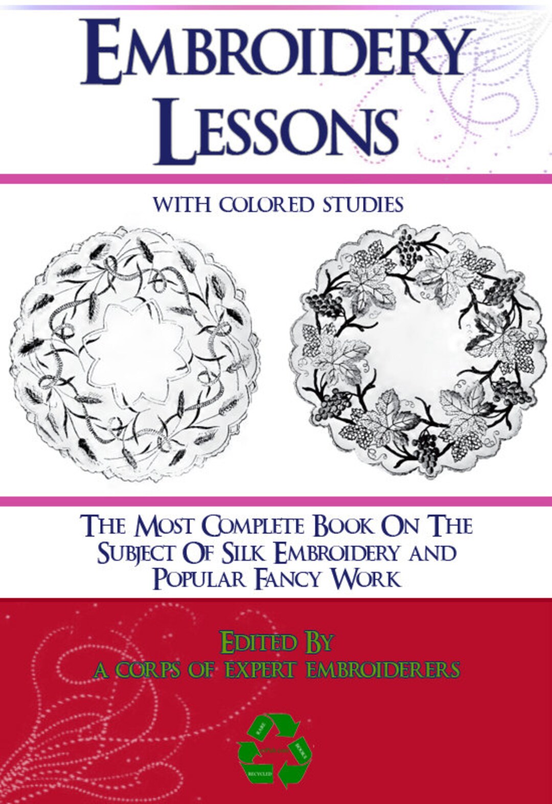 EMBROIDERY LESSONS With Colored Studies Tutorial Book on Stitches ...