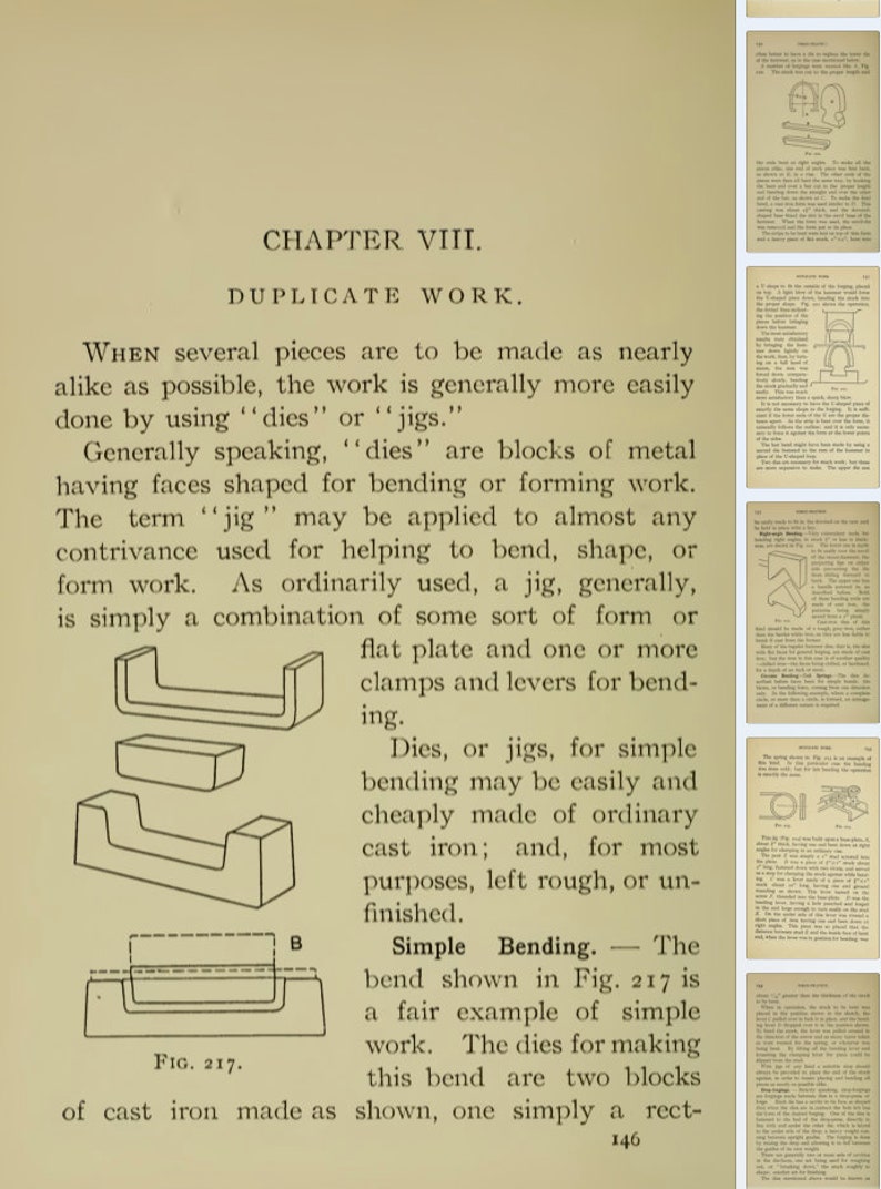 ELEMENTARY FORGE PRACTICE Illustrated Forge Work Blacksmith Tool ...