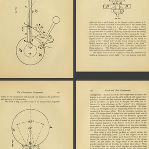 Antique WATCH and CLOCK ESCAPEMENTS Lever, Cylinder and Chronometer ...