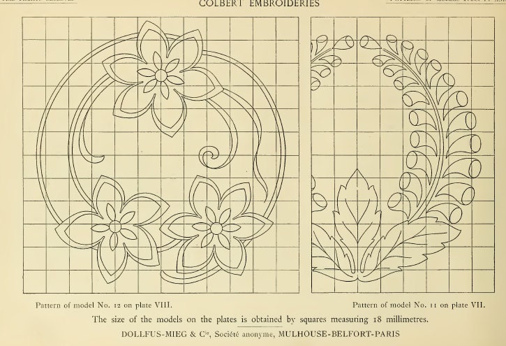 21 France HAND EMBROIDERY PATTERNS Old Illustrated French Book | Etsy