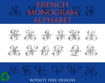 FRENCH ALPHABET STENCIL Large Letter K Monogram Initial - Etsy