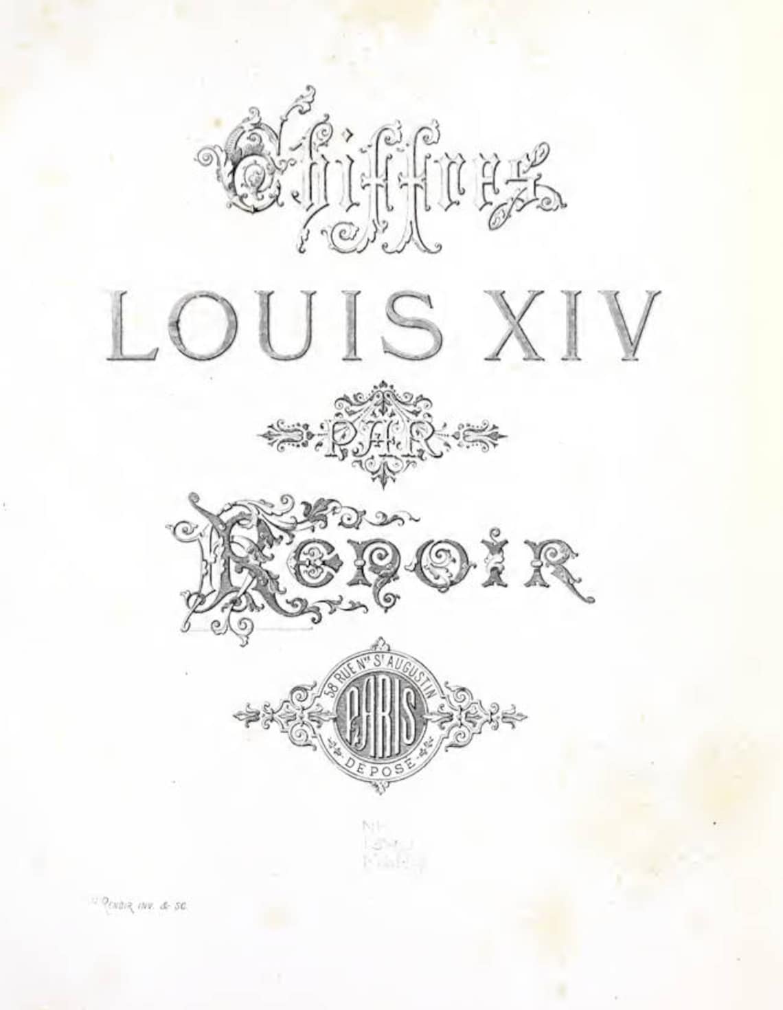 864 FRENCH MONOGRAMS Louis XIV Rare Printable Designs Book for ...