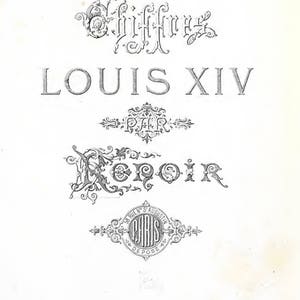 864 FRENCH MONOGRAMS Louis XIV Rare Printable Designs Book for ...