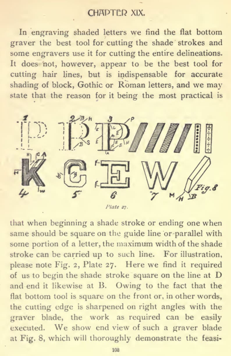 LETTER ENGRAVING by HAND Practical Instructions for Jewelers and Metal ...