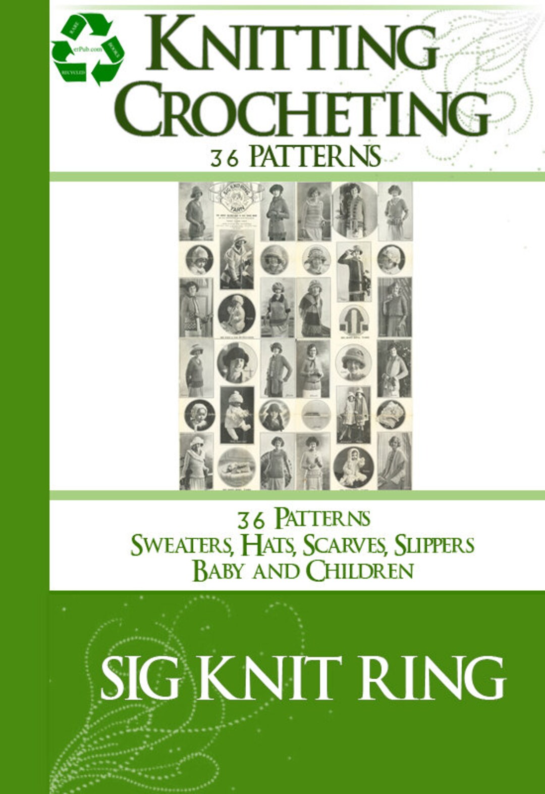 36 RARE KNITTING and CROCHET Patterns Sig Knit Yarns Sweaters Hats ...